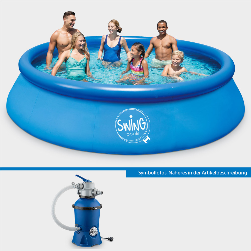 Quick-Up-Pool Set PRONTO 366 x 91 cm mit Sandfilteranlage PURE Eco ...